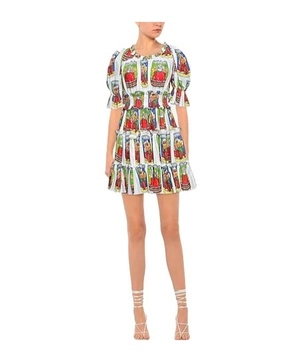 Dolce & Gabbana Printed Ruched Mini Dress