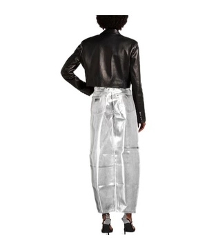 GANNI Metallic Straight-leg Jeans