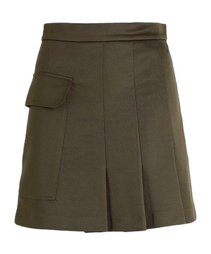 MAXCO. Minimalist Ruched Midi Skirt
