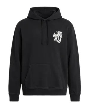 ALLSAINTS Graphic Drawstring Hoodie - Black