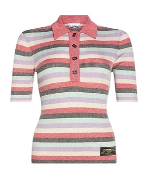 GANNI Polo Shirts - Pink