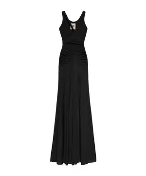 ANIYE BY Sleeveless V-neck Knotted Maxi Dress - Black
