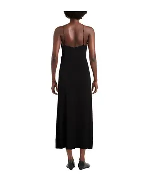 Farm Rio Flared Plain Crepe Maxi Dress With Cutout Detail