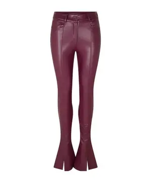 Norma Kamali Flared Trousers With Front Vent And Belt Loops