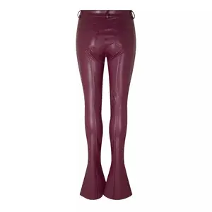 Norma Kamali Flared Trousers With Front Vent And Belt Loops