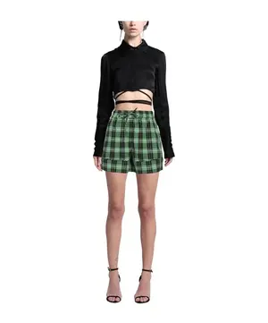 GANNI Plaid Shorts