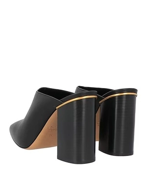 Chloé Square Toe Block Heel Leather Mules