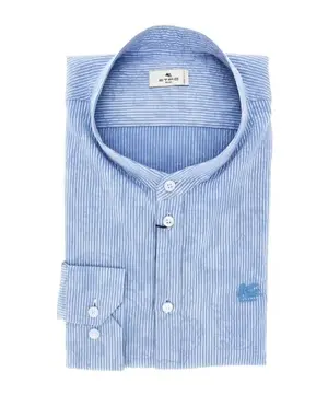 Etro Striped Band-collarl Shirt