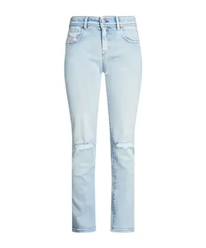 DIESEL® Solid Color Straight-leg Trousers - Blue