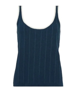 ERES Sleeveless Ribbed Knit Tank Top - Blue