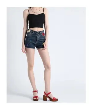 MAXCO. Max&co. Linen Sleeveless Deep Neckline Crop Top
