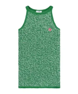 Casablanca Appliqué Logo Dress - Green