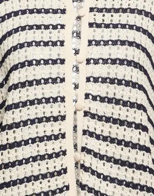 Rag & Bone Striped Open-knit Long Sleeve Sweater