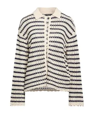 Rag & Bone Striped Long-sleeve Knit Sweater - White