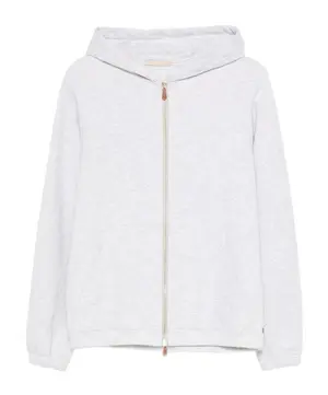 Eleventy Full-zip Hoodie - Light Gray