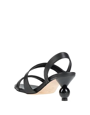 Max Mara Slingback Sandals With Sculptural Heel