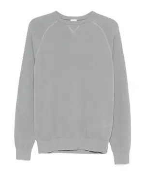 Eleventy Round Neck Knitted Sweater - Grey