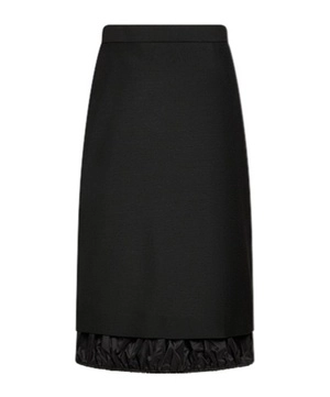 Tory Burch Refreshing Wool Umbrella Skirt - Black