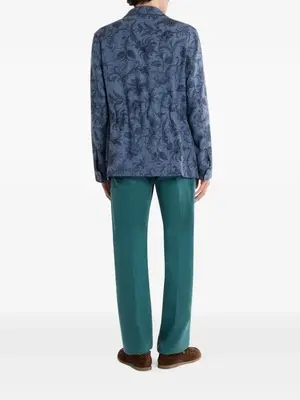 Etro Cotton-blend Jacket With Floral Motif