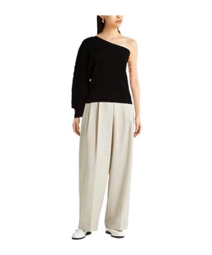 Max Mara Solid Color Knit One-shoulder Top