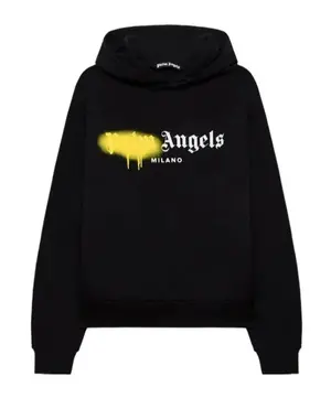 Palm Angels Spray City Milan Logo Hoodie - Black