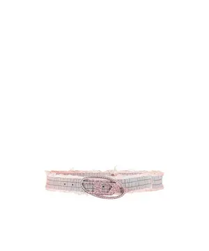 DIESEL® Embellished Denim Belt - Blue