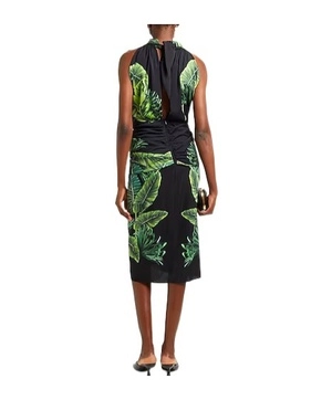 Dolce & Gabbana Sleeveless Printed Crepe Dress