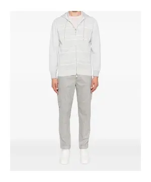 Eleventy Patterned Wool Hoodie