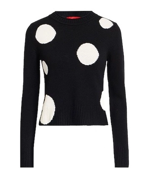 MAXCO. Max&co. Polka Dot Knit Sweater - Black