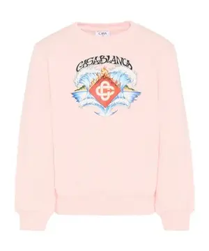 Casablanca Graphic-print Crew-neck Sweatshirt - Pink
