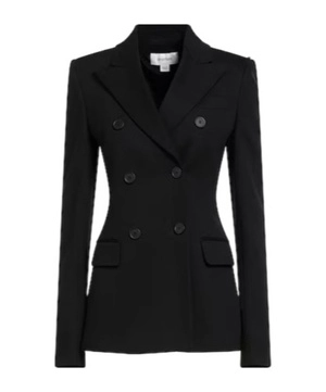 Sportmax Minimal Double-breasted Blazer - Black