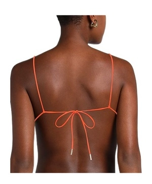 Saint Laurent Triangle Bikini Top With Appliqués