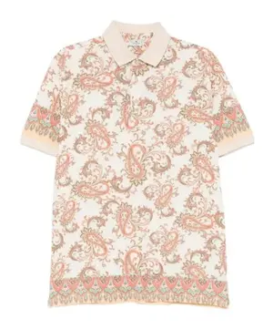 Etro Paisley-print Polo Shirt - Nude