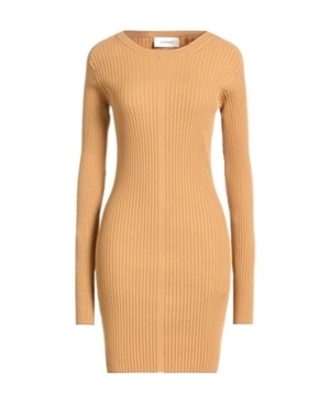 Sportmax Ribbed Knit Crewneck Long Sleeve Fitted Dress