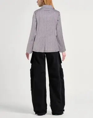 MAXCO. Max&co. Long-sleeve Double-breasted Blazer With Herringbone Jacquard