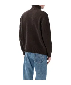 SPORTY  RICH Sporty & Rich Turtleneck Knitted Jumper With Embroidered Logo