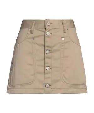 DIESEL® Solid-colored Flare Skirt - Khaki