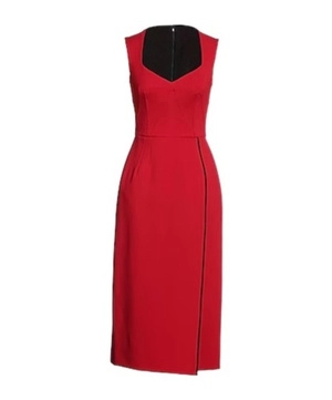 Dolce & Gabbana Two-tone Fitted Dress - Red