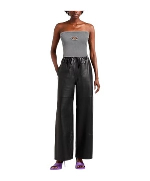 DIESEL® Ribbed Knit Strapless Tube Top - Grey