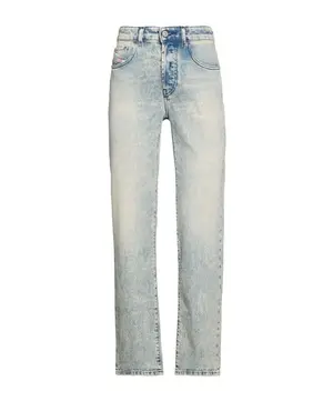 DIESEL® Solid Color Straight Leg Pants - Blue