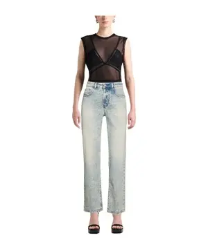 DIESEL® Solid Color Straight Leg Pants