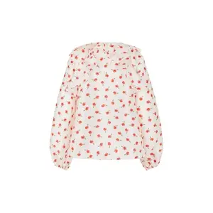 Stine Goya Printed Ruffled Shirt With Long Sleeves - Pink