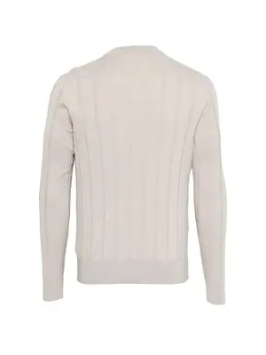 Eleventy Ribbed Round-neck Sweater