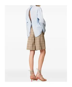 TWINSET Checked Tailored Shorts