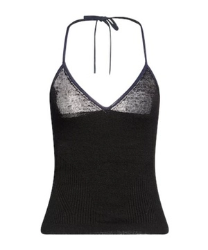 Jacquemus Two-tone Knit Sleeveless Halterneck Top