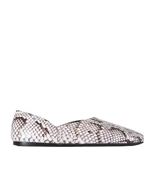 Khaite Khaite Jane Snakeskin Flats White