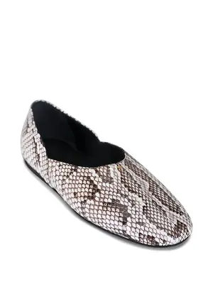 Khaite Jane Snakeskin Flats