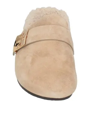 Tory Burch Mules With Wool Lining And Buckle Detail