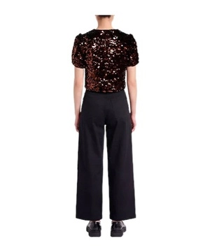 GANNI Solid Colour Short-sleeve Top