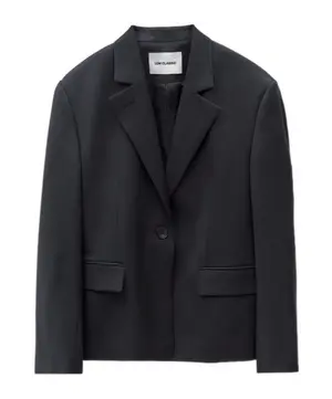 LOW CLASSIC Notched-lapel Button-fastening Blazer - Black